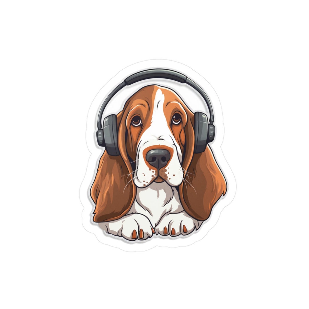 Basset Hound Sticker Basset Clipart Animal Clipart Cute Animal Stickers ...