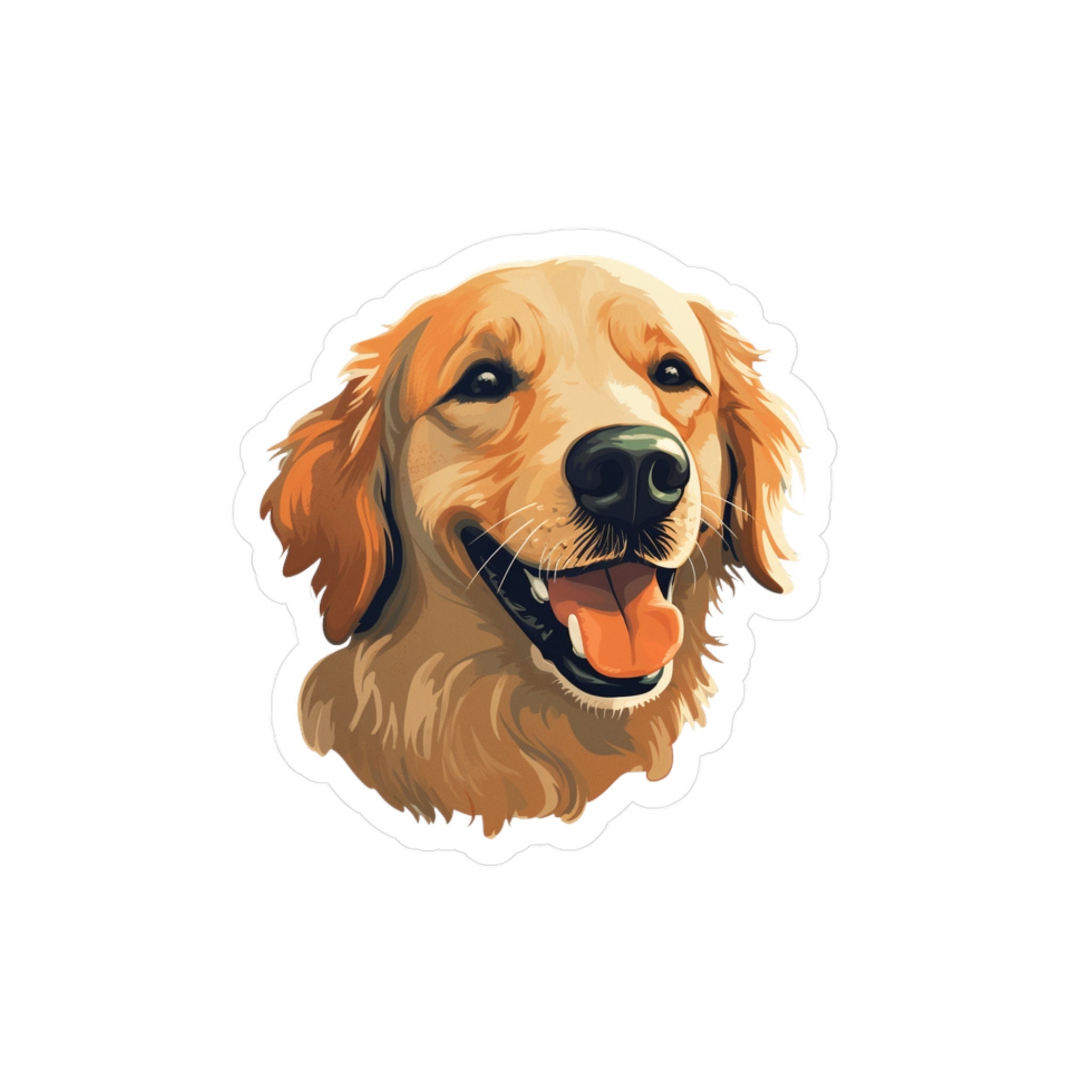 Golden Retriever Sticker Golden Retriever Clipart Dog Sticker Cute ...