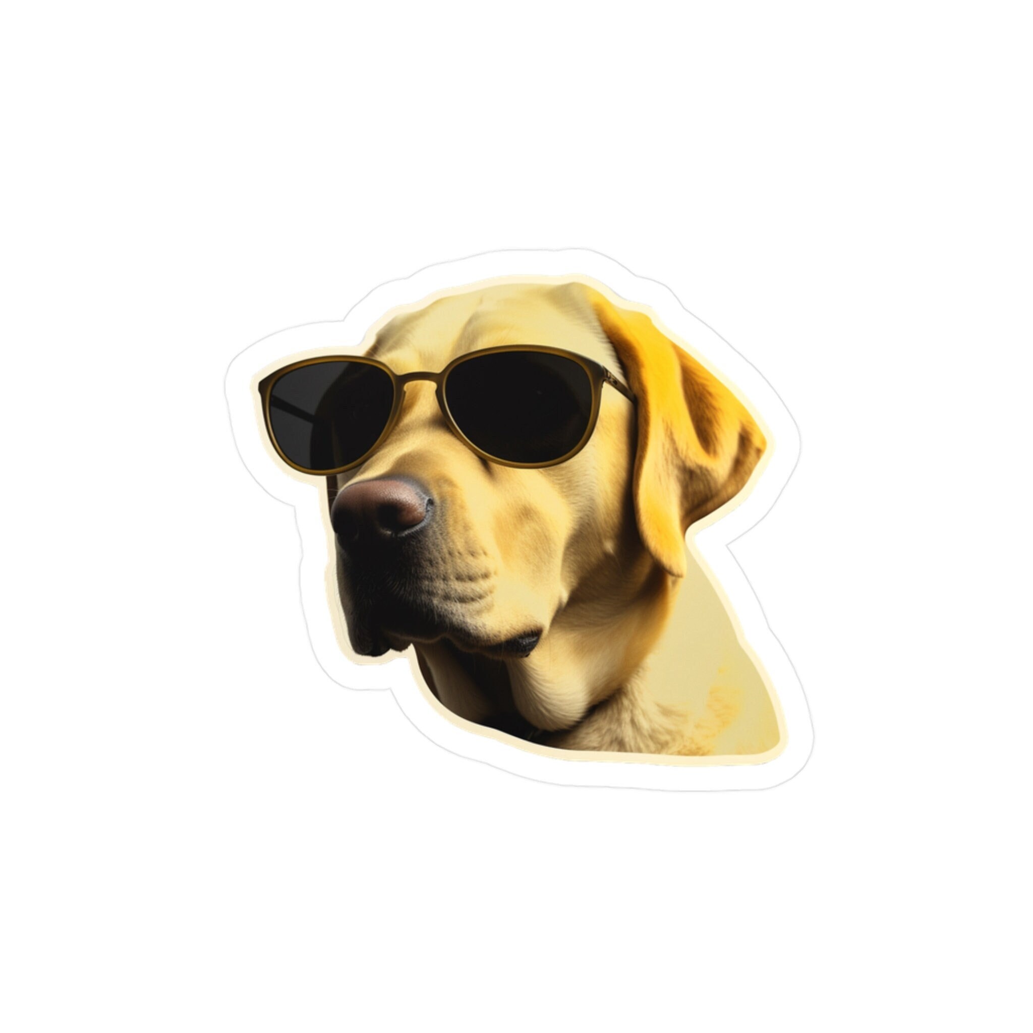 Yellow Lab Sticker Dog Clipart Sunglasses Sticker Cute Dog Stickers ...