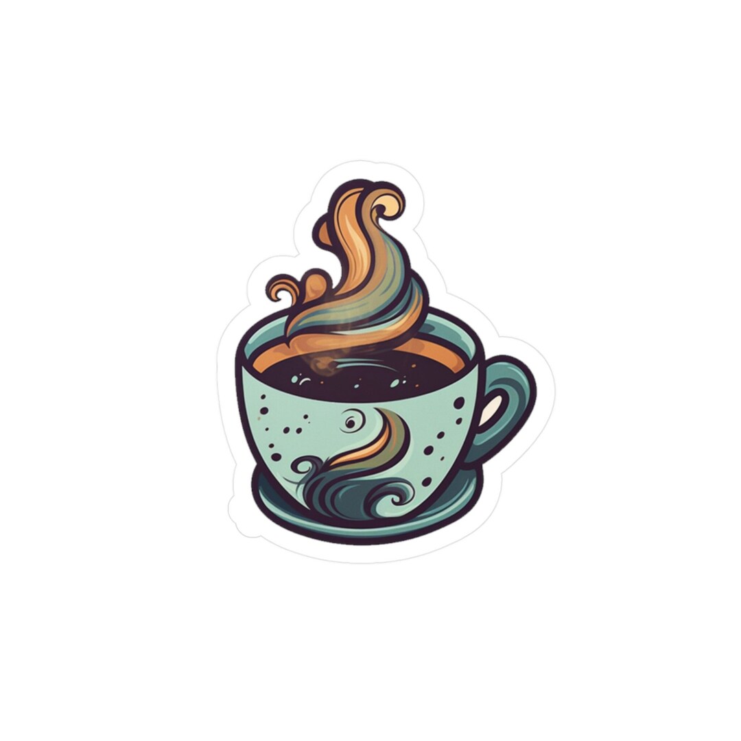 Coffee Sticker Coffee Mug Sticker Coffee Laptop Sticker Coffee Clipart ...