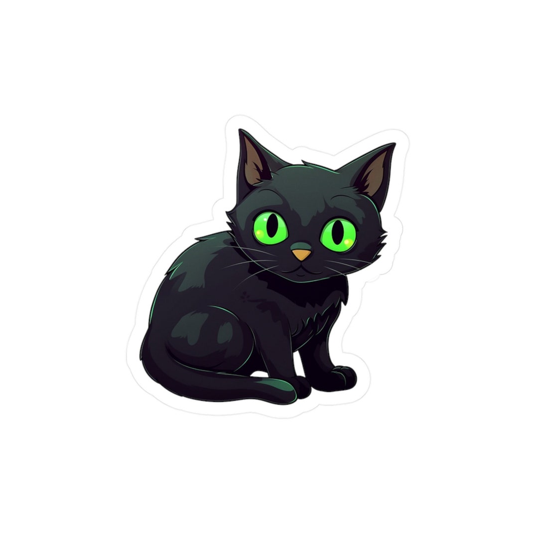 Black Cat Sticker Cat Clipart Animal Clipart Cute Animal Stickers ...