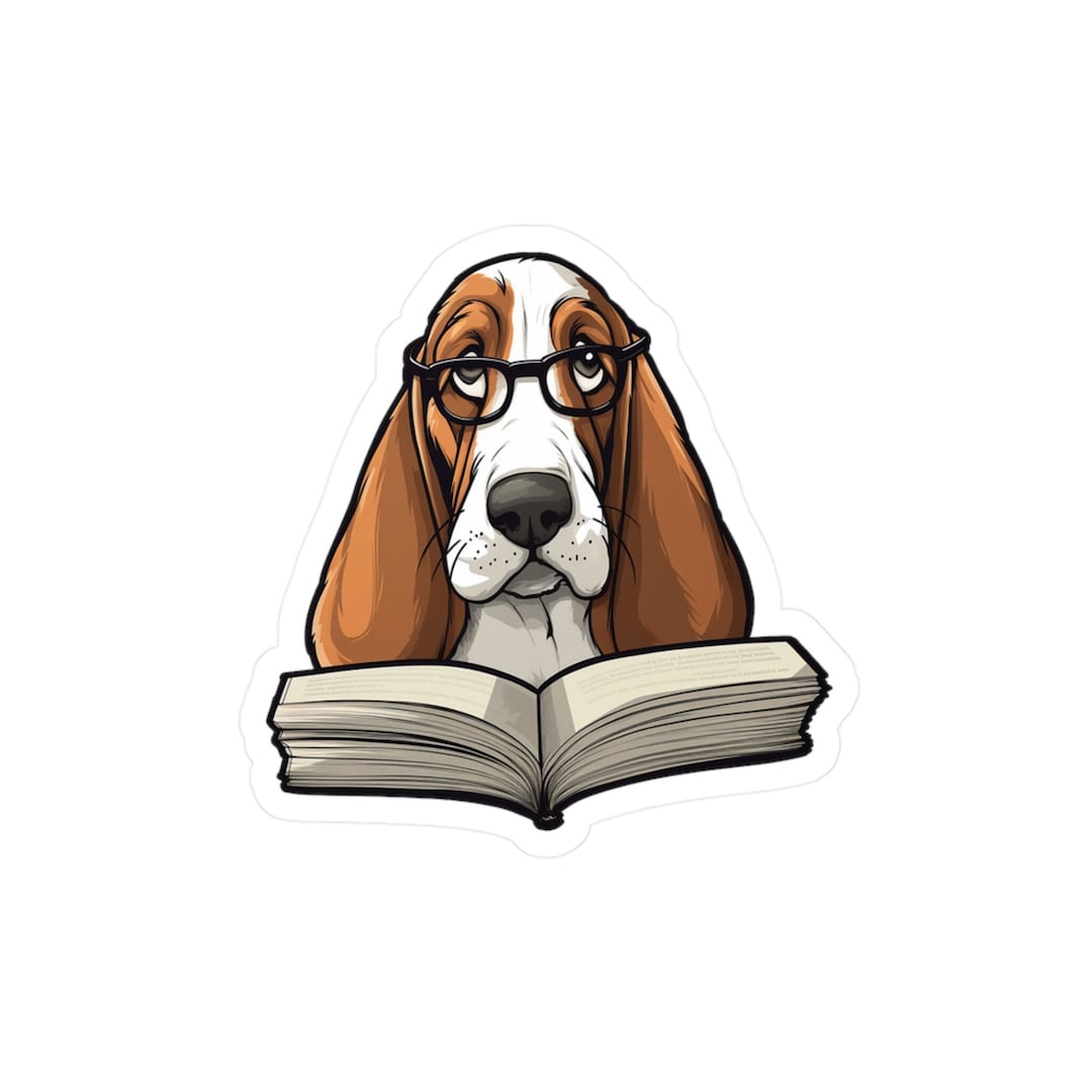 Basset Hound Sticker Basset Clipart Animal Clipart Cute Animal Stickers ...