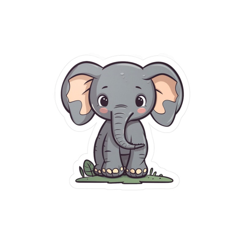 Elephant Sticker Elephant Clipart Animal Clipart Cute Animal Stickers ...