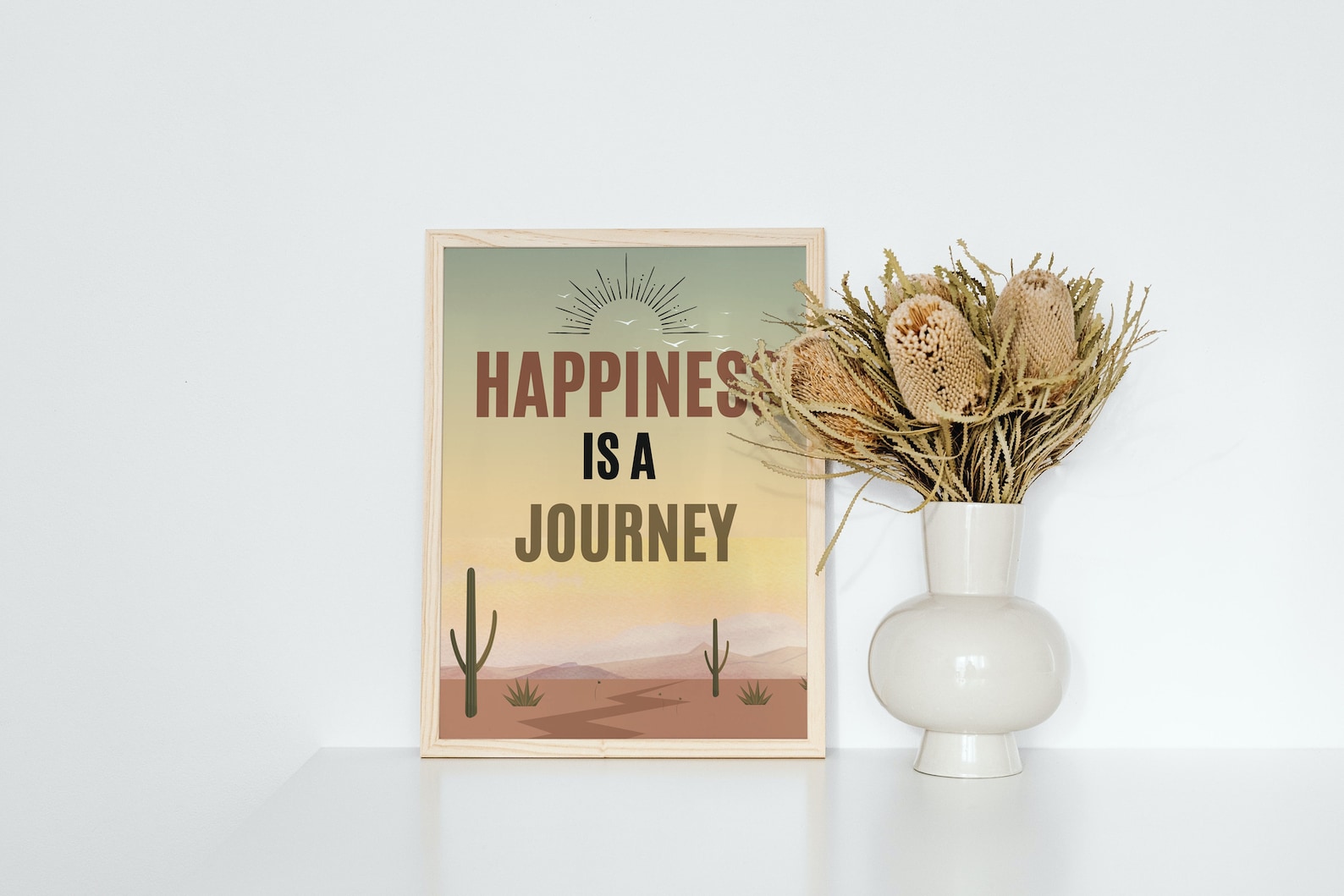 Happiness is A Journey Poster Digital Download Inspiration Art Artwork ...