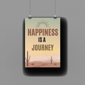 Happiness is A Journey Poster Digital Download Inspiration Art Artwork ...