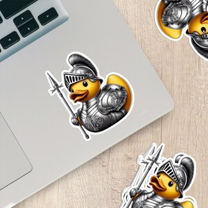 Medieval Soldier Rubber Duck Vinyl Sticker - Etsy