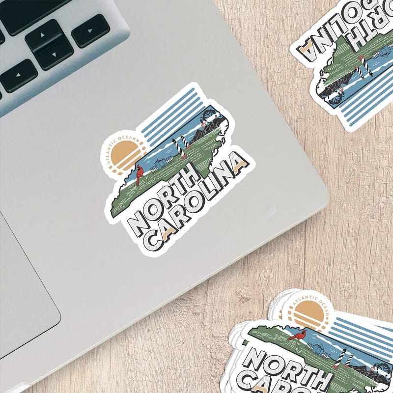 North Carolina Sticker - Etsy