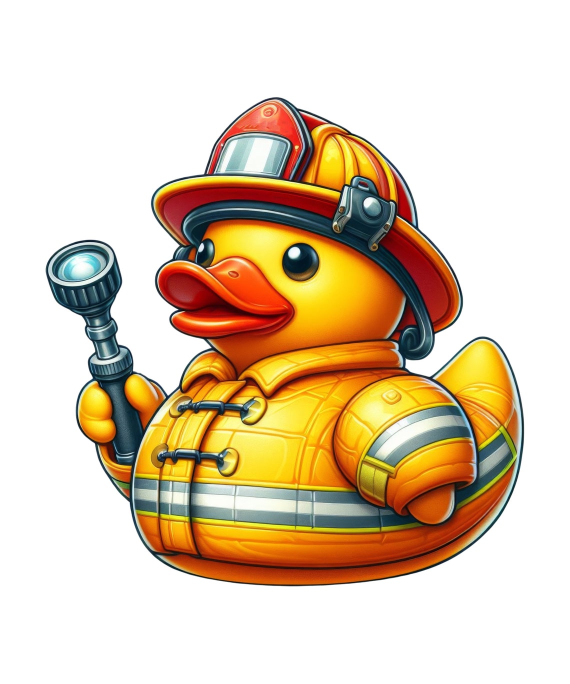 Firefighter Rubber Duck Vinyl Sticker - Etsy