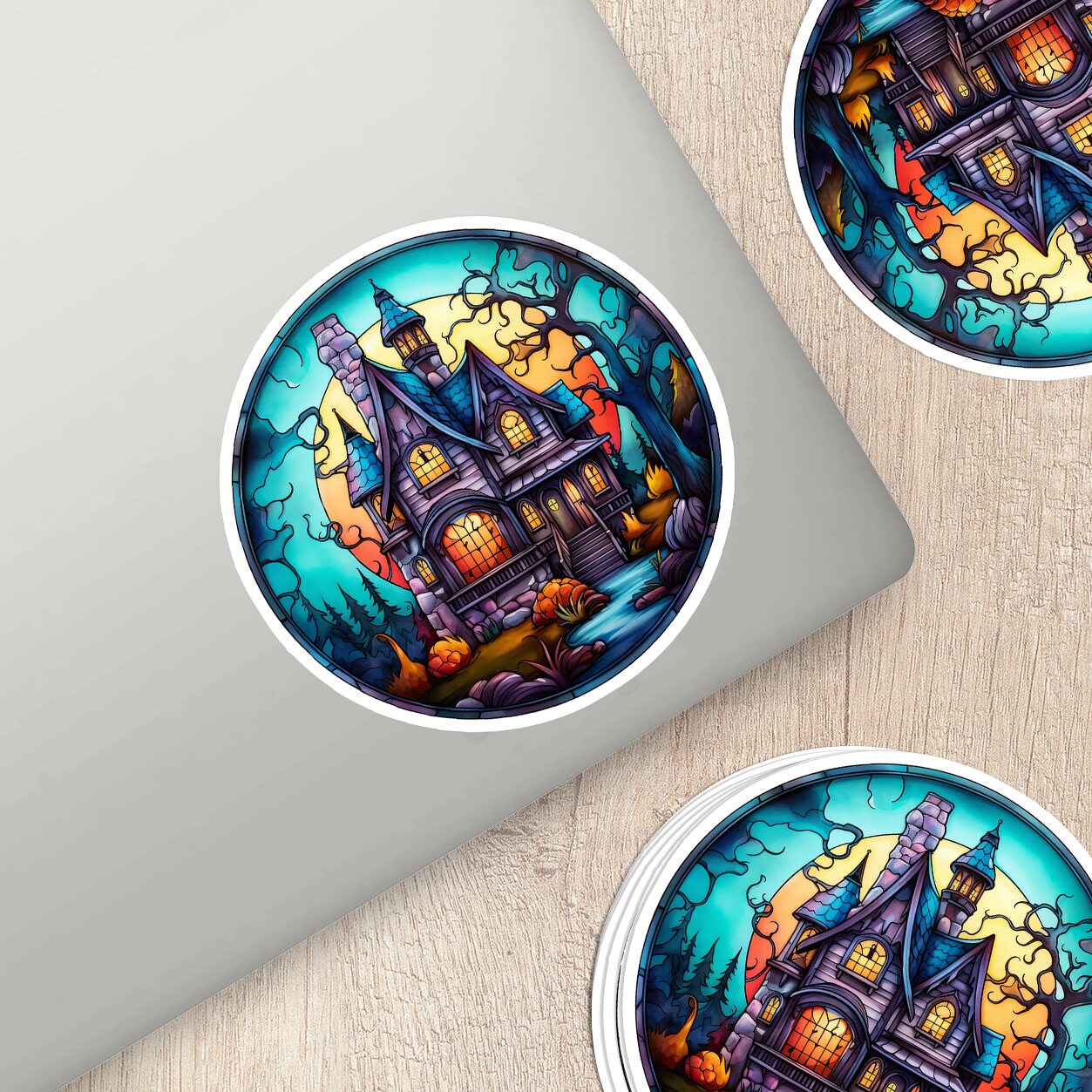 Haunted House Vinyl Sticker Unveil the Mystery on Your Gear - Etsy