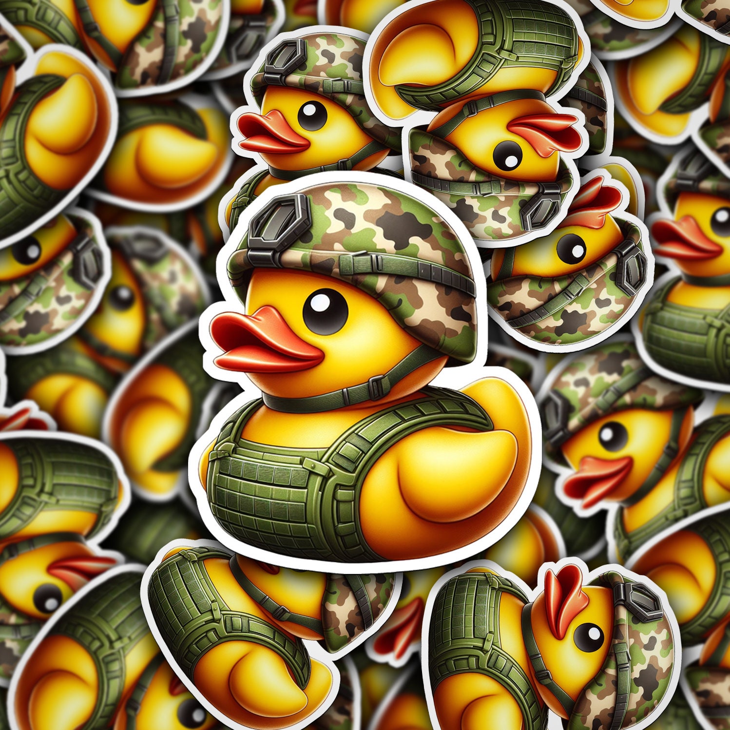 Soldier Rubber Duck Vinyl Sticker - Etsy
