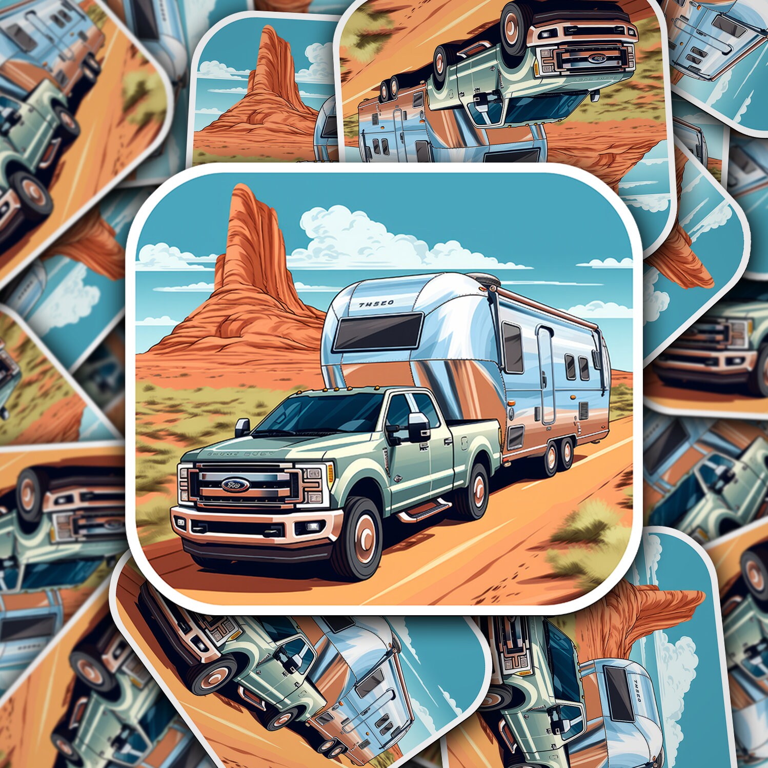 Airstream Trailer Vinyl Sticker Wanderlust on Wheels - Etsy