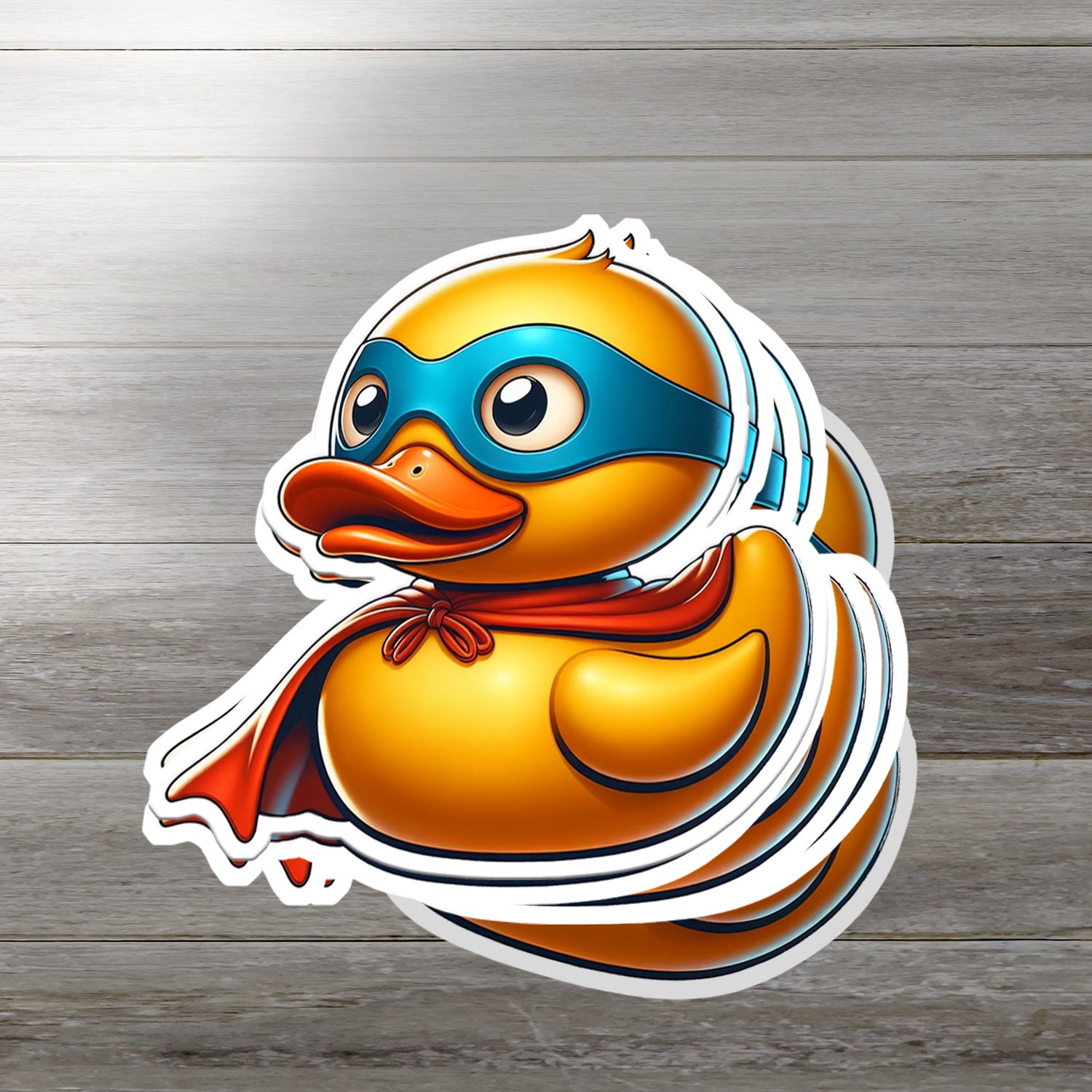 Super Hero Rubber Duck Vinyl Sticker - Etsy
