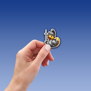 Medieval Soldier Rubber Duck Vinyl Sticker - Etsy