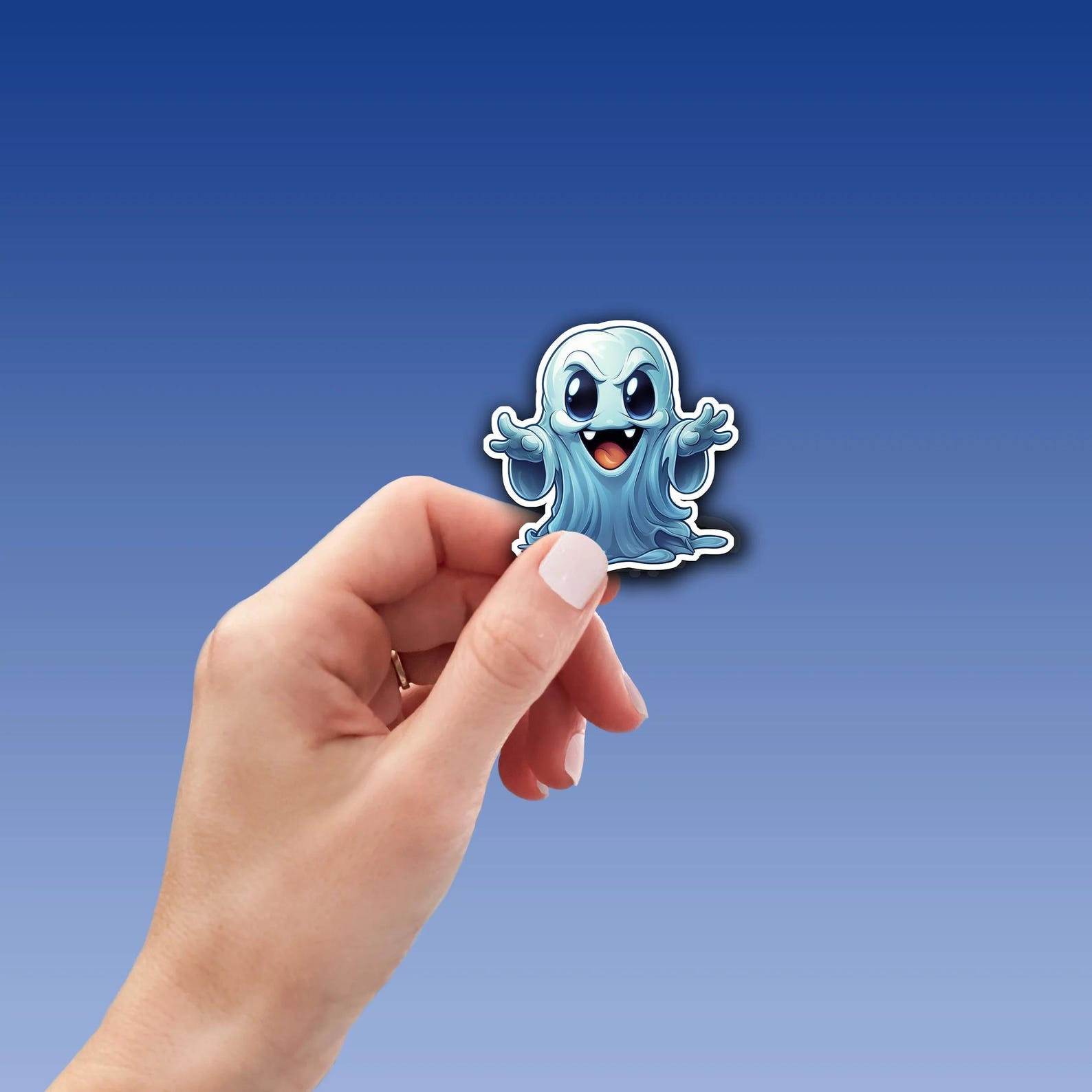 Ghost Vinyl Sticker – Halloween Laptop Decal - Etsy