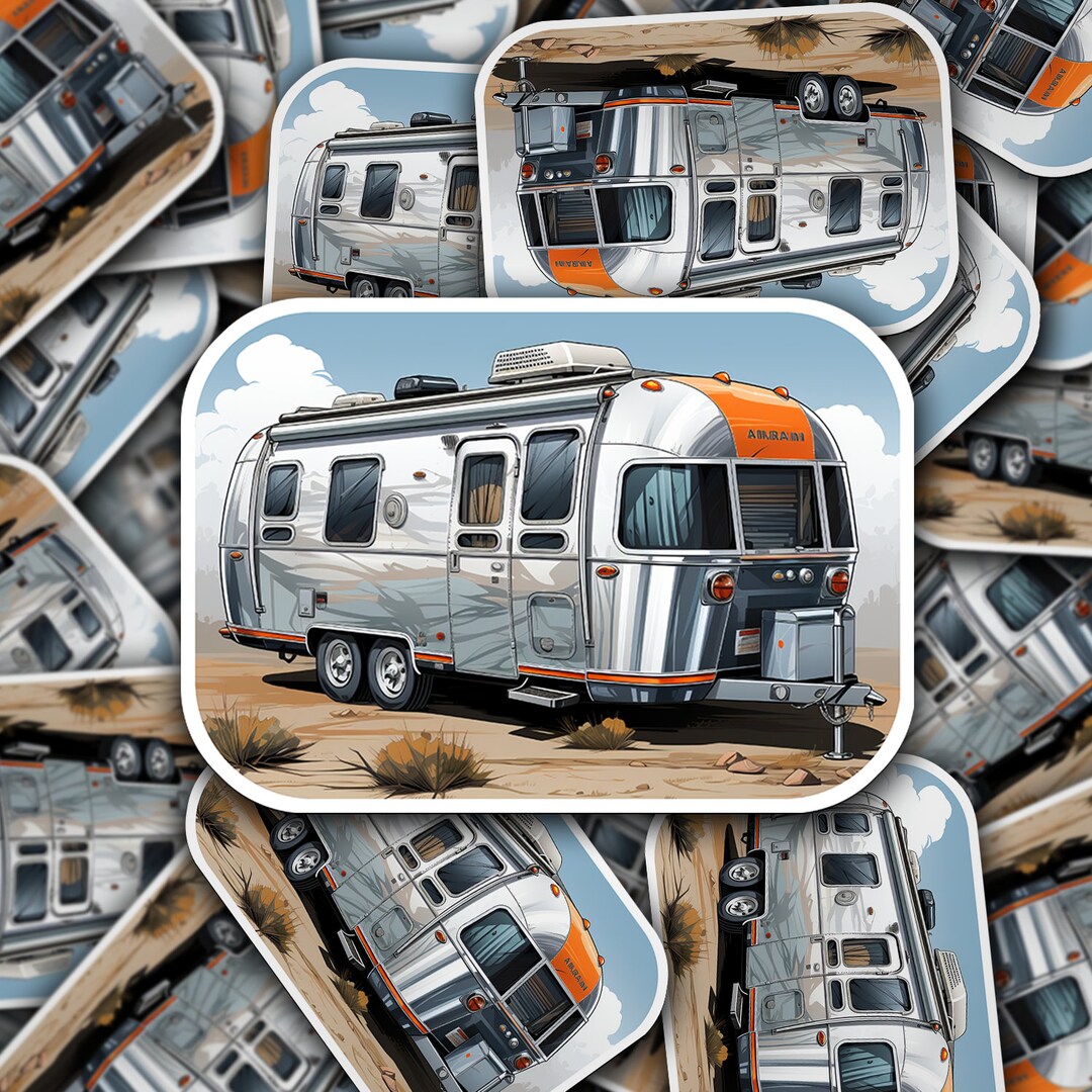 Airstream Trailer Vinyl Sticker Wanderlust on Wheels - Etsy