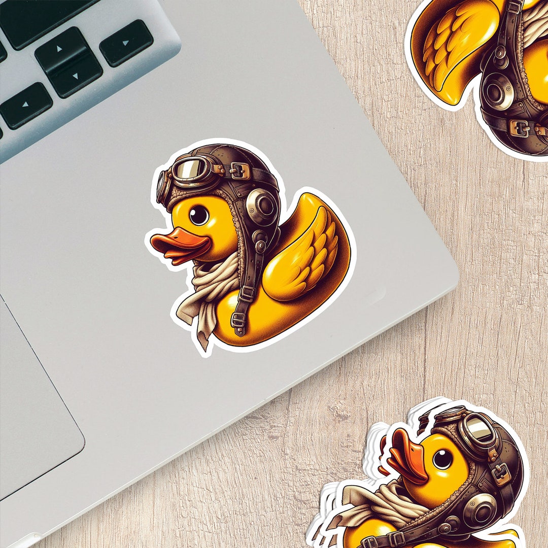 Pilot Rubber Duck Vinyl Sticker - Etsy
