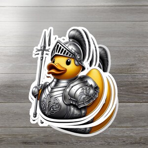 Medieval Soldier Rubber Duck Vinyl Sticker - Etsy