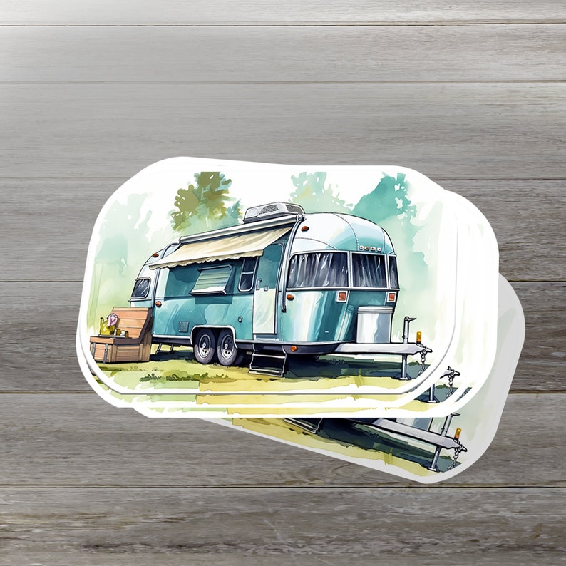 Airstream Trailer Vinyl Sticker Wanderlust on Wheels - Etsy