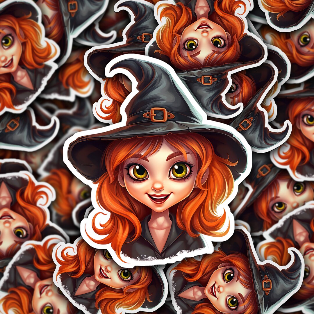 Happy Witch Vinyl Sticker - Spreading Smiles and Magic Everywhere - Etsy