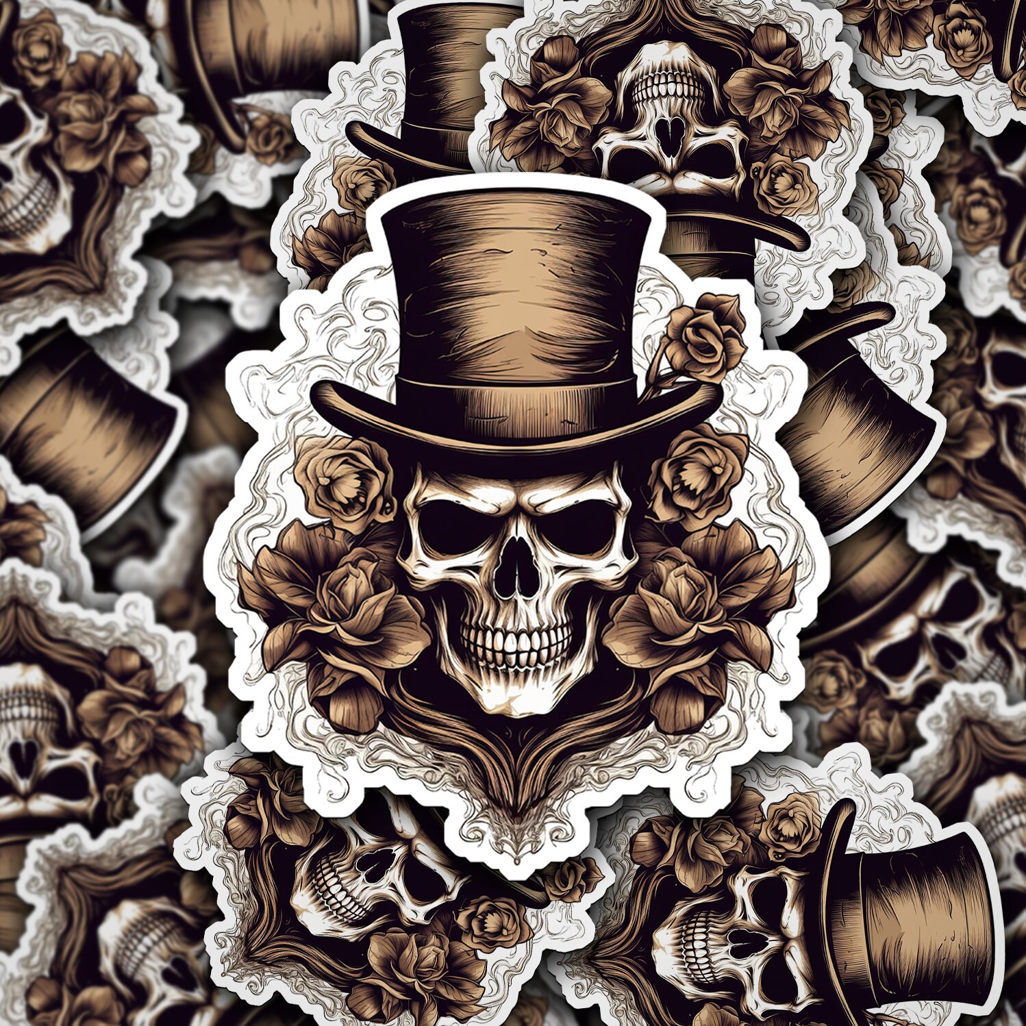 Skull Vinyl Sticker A Bold Statement of Intrigue - Etsy