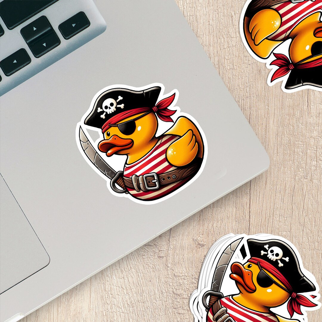 Pirate Rubber Duck Vinyl Sticker - Etsy