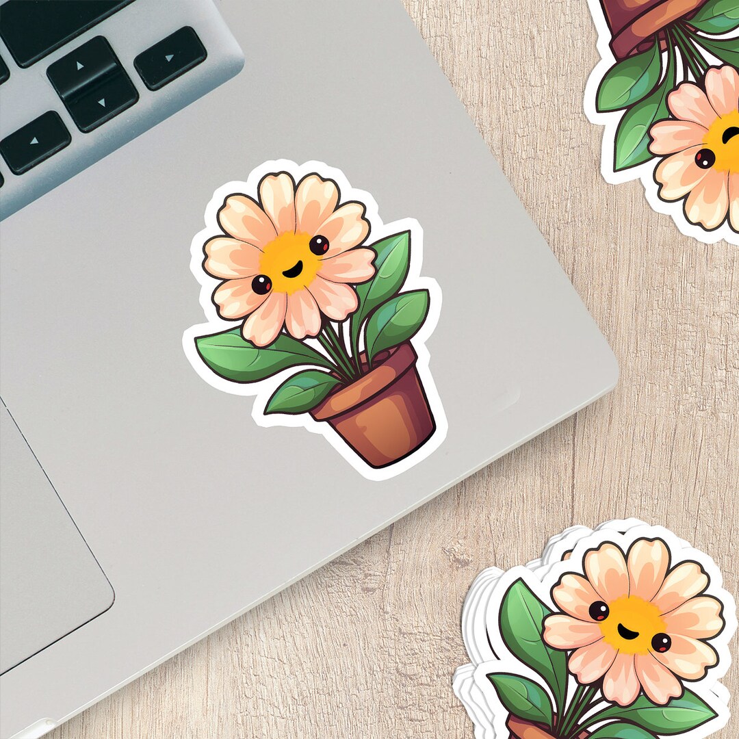 Charming Flower Vinyl Sticker Blossom Your World With Delight - Etsy