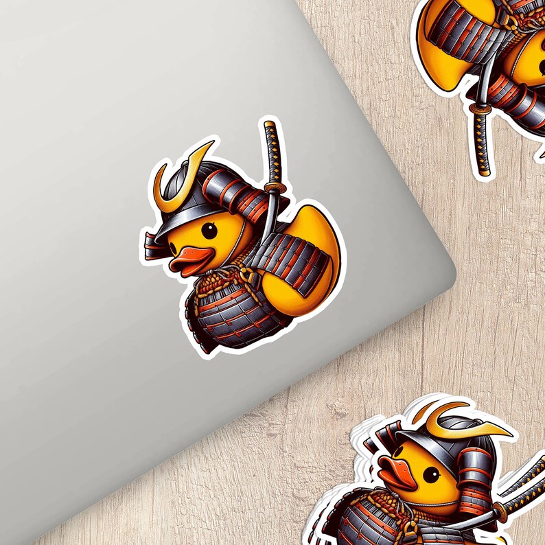Samurai Rubber Duck Vinyl Sticker - Etsy