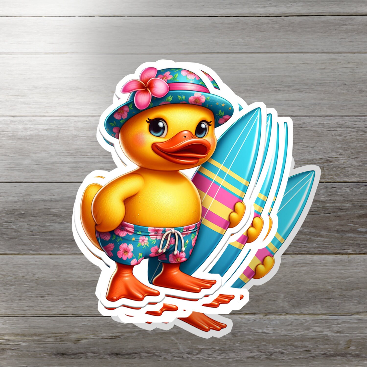 Surfer Rubber Duck Vinyl Sticker - Etsy