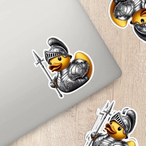 Medieval Soldier Rubber Duck Vinyl Sticker - Etsy