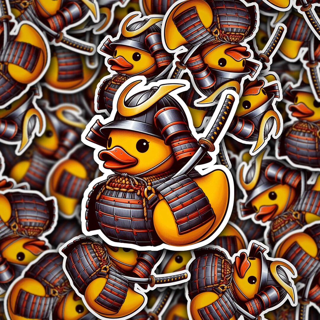 Samurai Rubber Duck Vinyl Sticker - Etsy