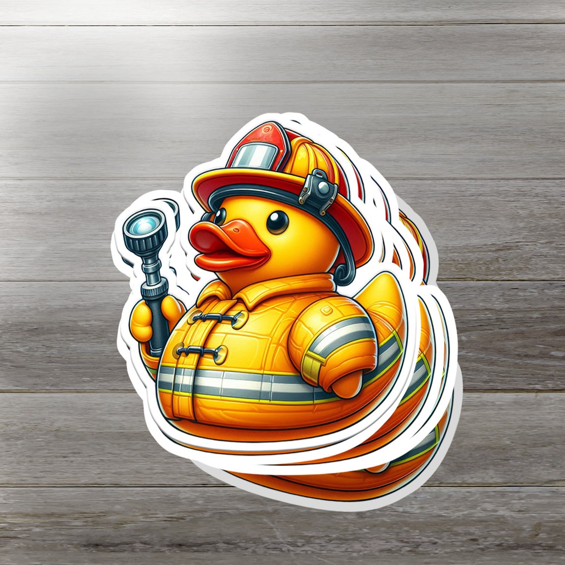 Firefighter Rubber Duck Vinyl Sticker - Etsy