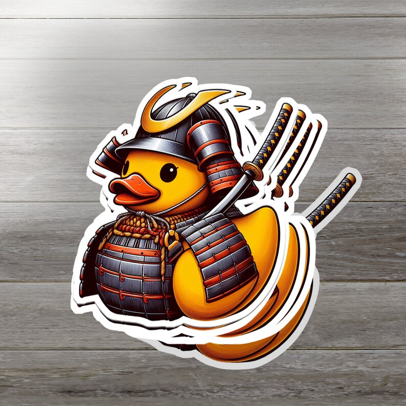 Samurai Rubber Duck Vinyl Sticker - Etsy