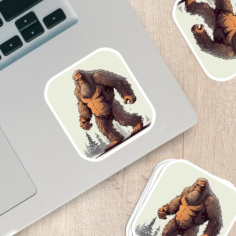 Adorable Bigfoot Vinyl Sticker - Add a Touch of Cryptid Charm! - Etsy