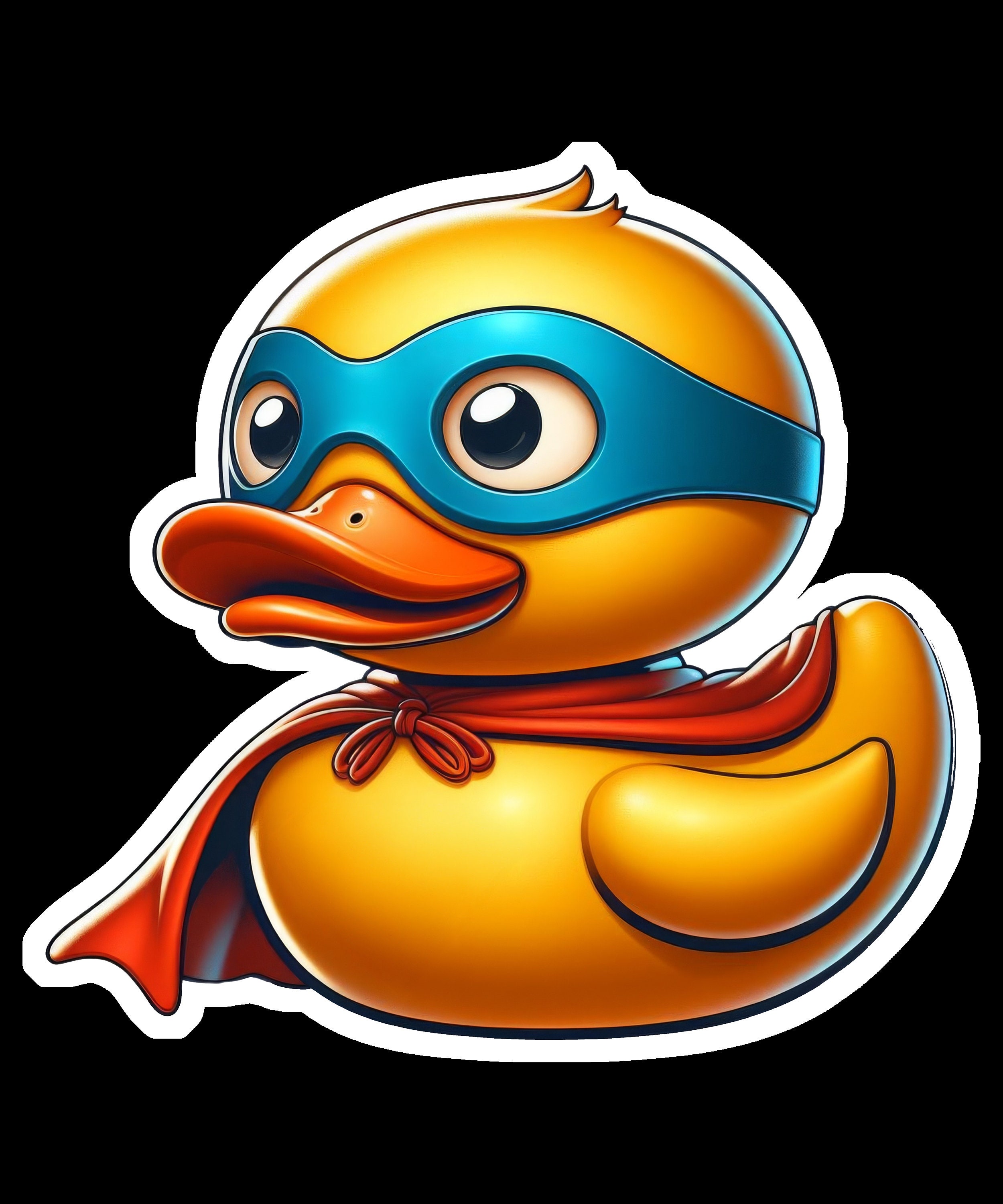 Super Hero Rubber Duck Vinyl Sticker - Etsy