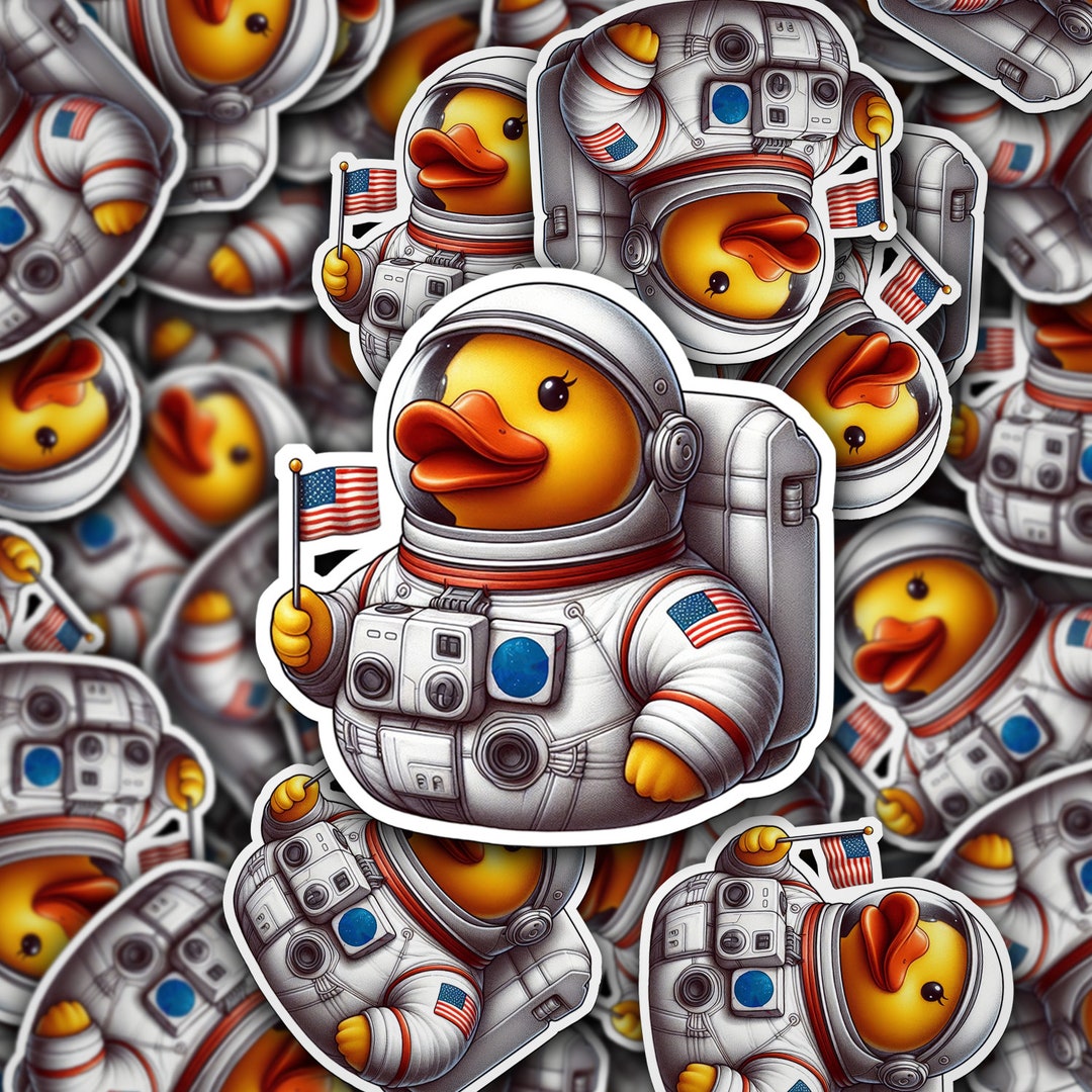Astronaut Rubber Duck Vinyl Sticker - Etsy