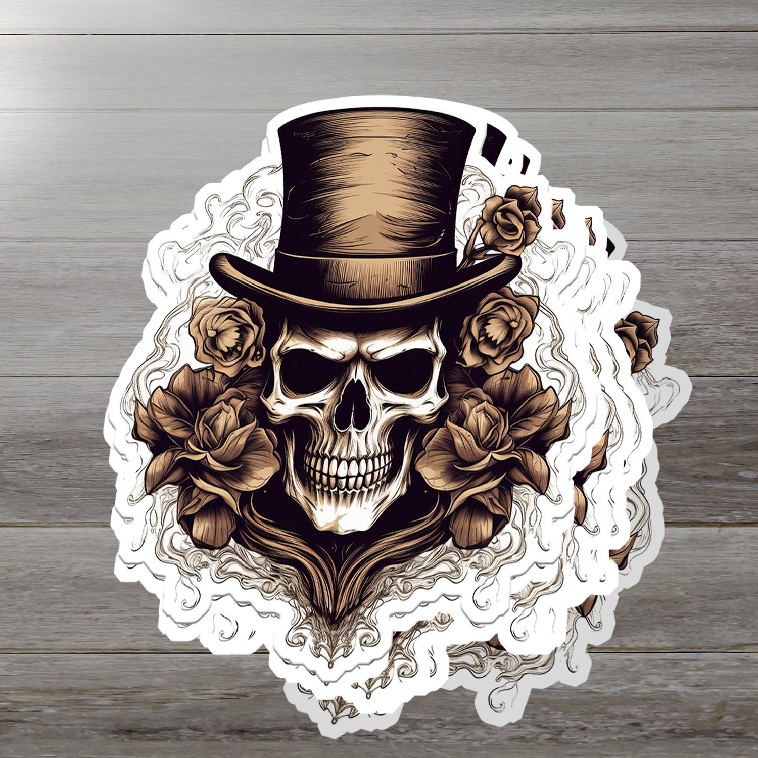 Skull Vinyl Sticker A Bold Statement of Intrigue - Etsy