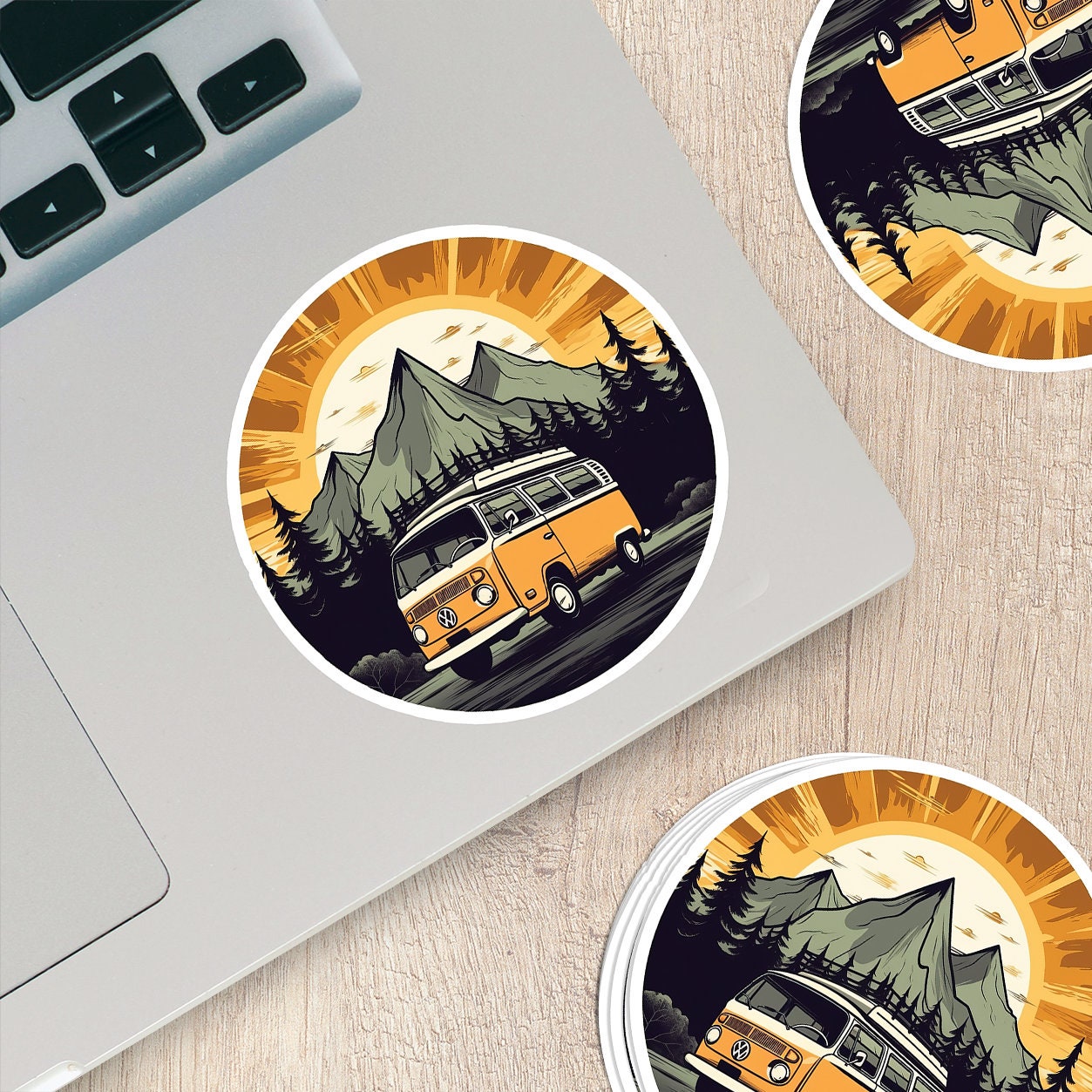 VW Bus Vinyl Sticker Embrace the Spirit of Vintage Adventure - Etsy