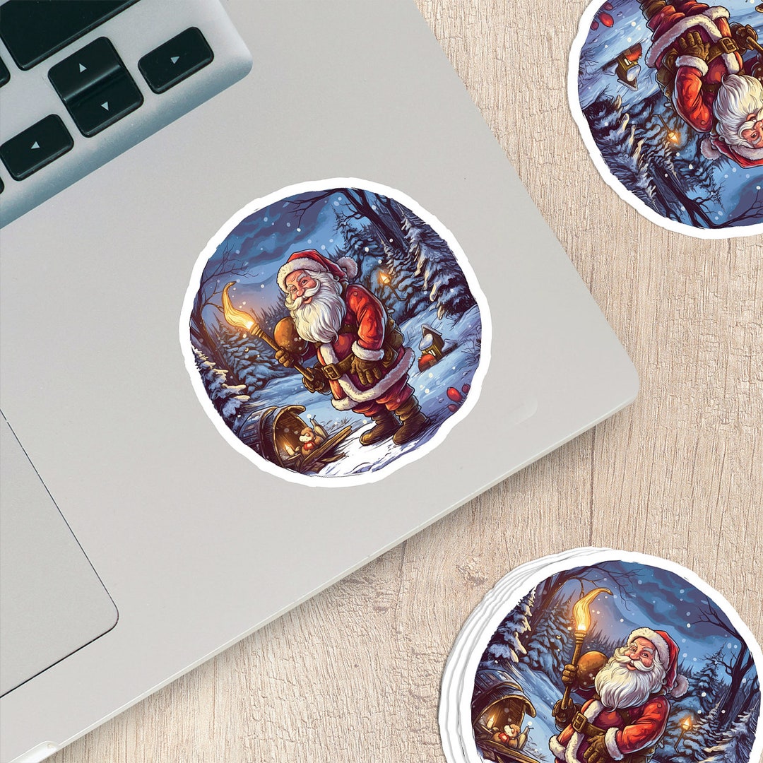 Santa Claus Vinyl Sticker - Bring the Magic of Christmas Anywhere - Etsy