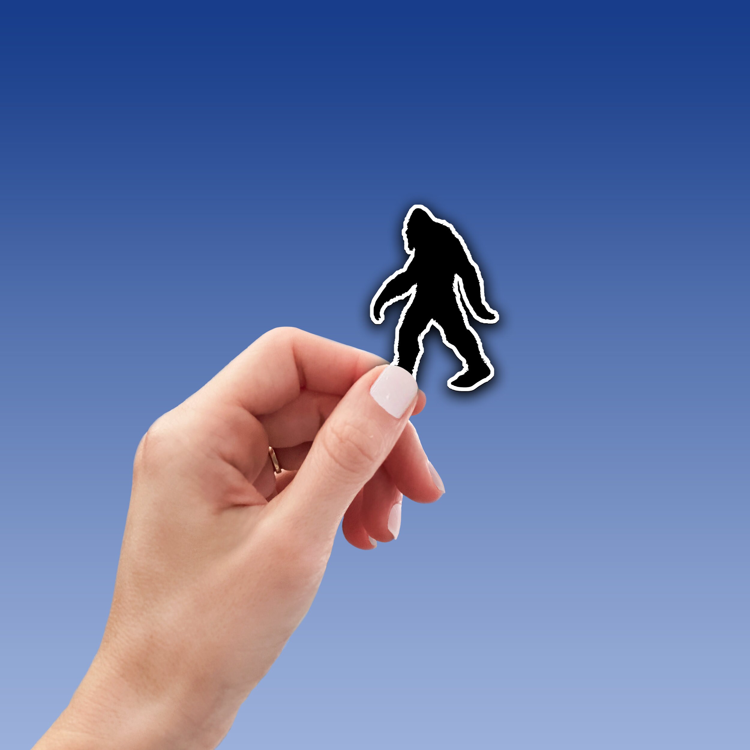 Bigfoot Silhouete Vinyl Sticker in Black - Add a Touch of Bigfoot Charm ...