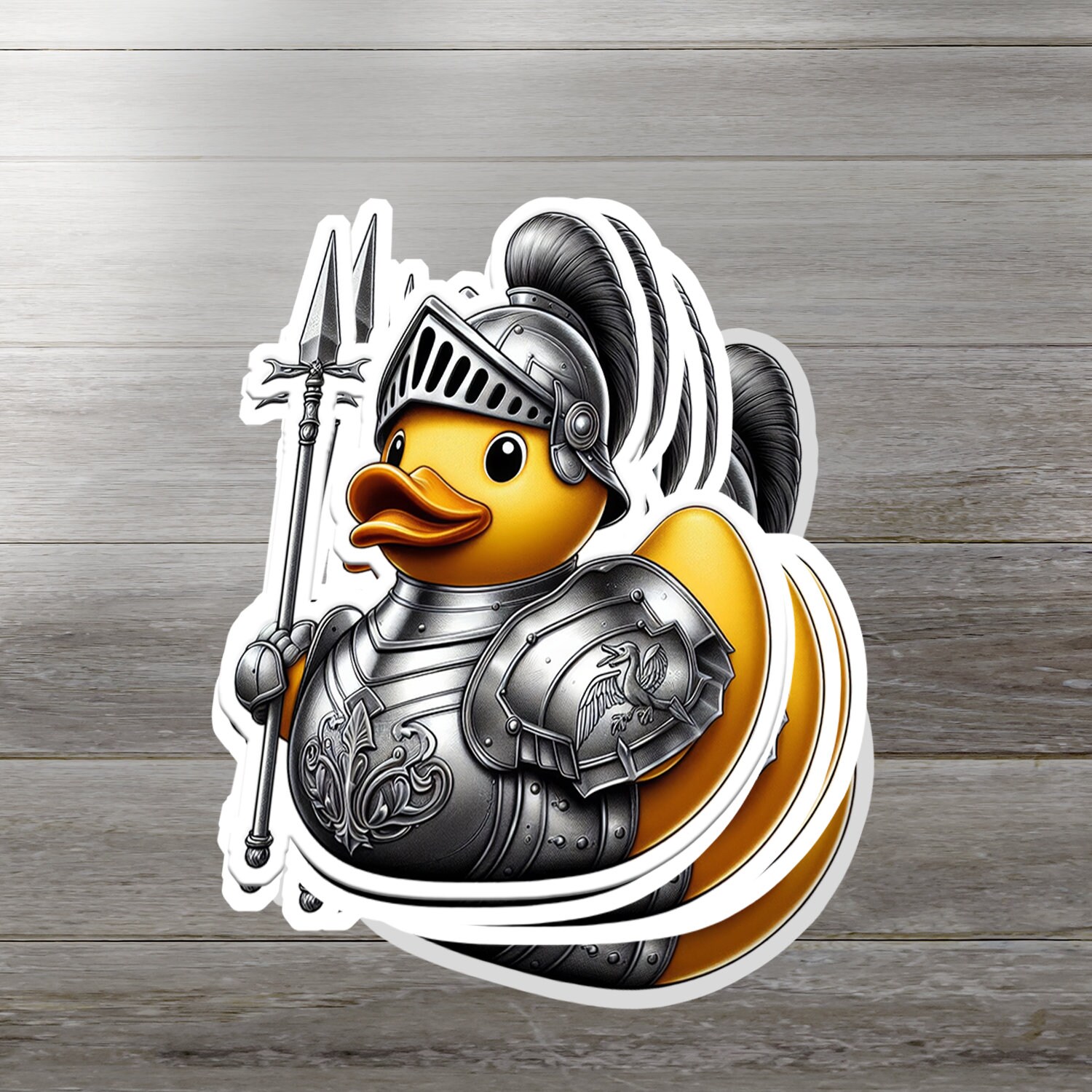 Medieval Soldier Rubber Duck Vinyl Sticker - Etsy