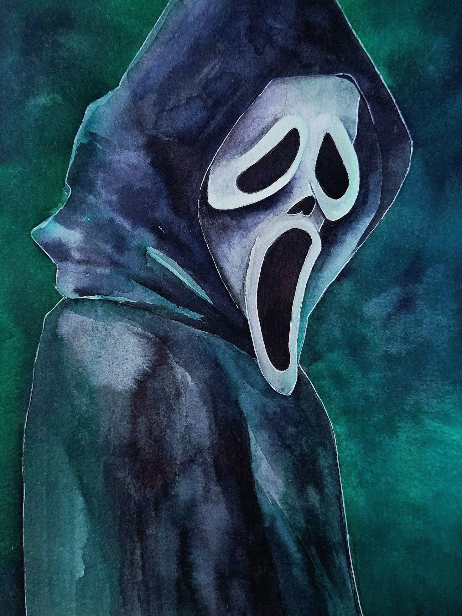 Ghostface Killer green 8x10 Matte Print - Etsy
