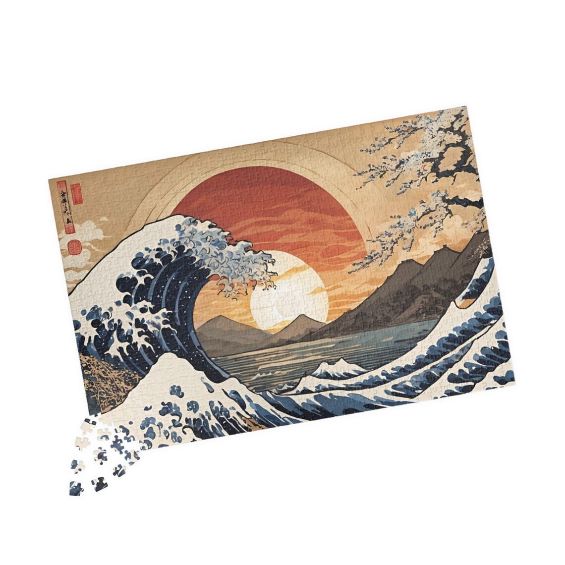 Ukiyo-e Big Wave Puzzle, Ukiyo-e Japanese Style Puzzle, Asian Style ...