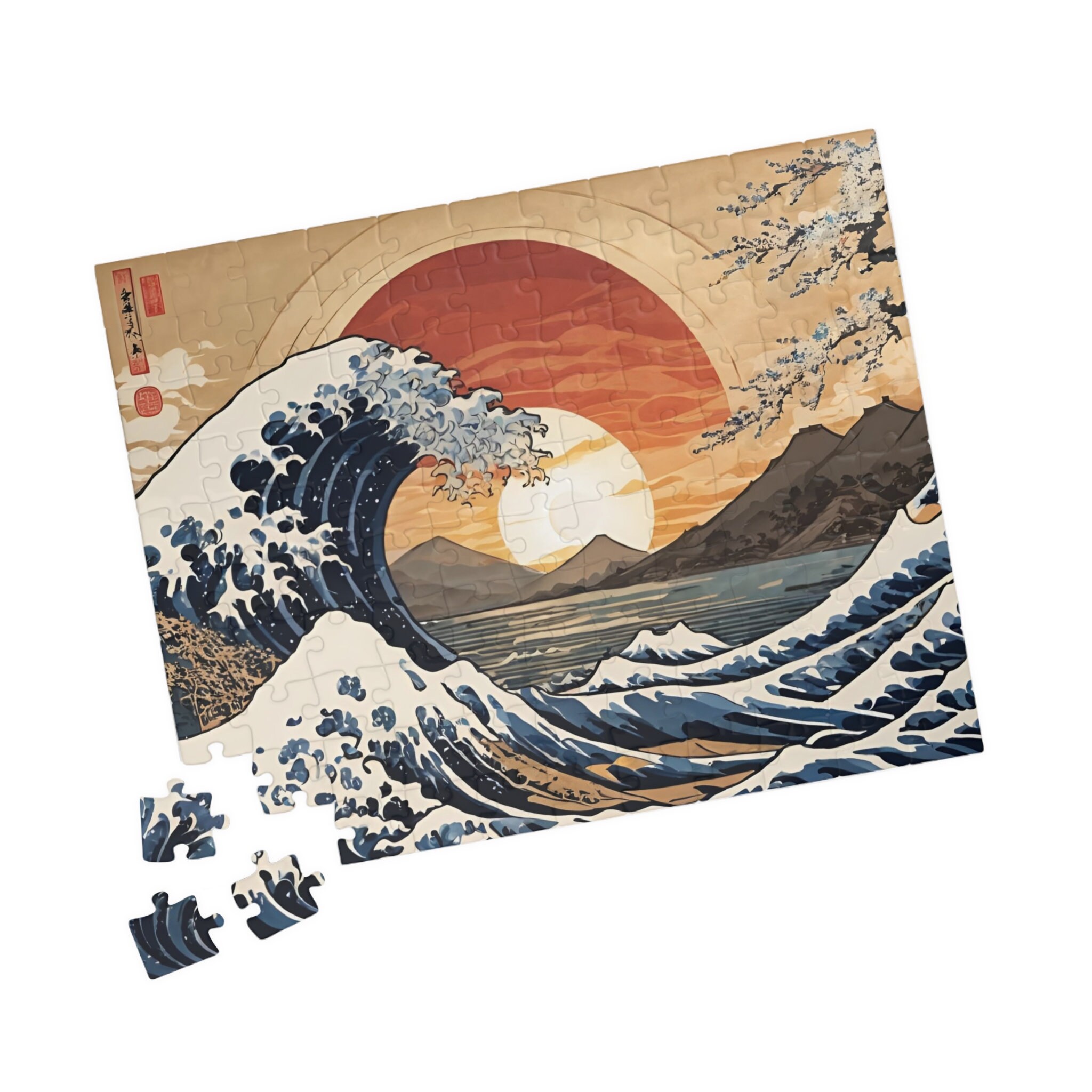 Ukiyo-e Big Wave Puzzle, Ukiyo-e Japanese Style Puzzle, Asian Style ...