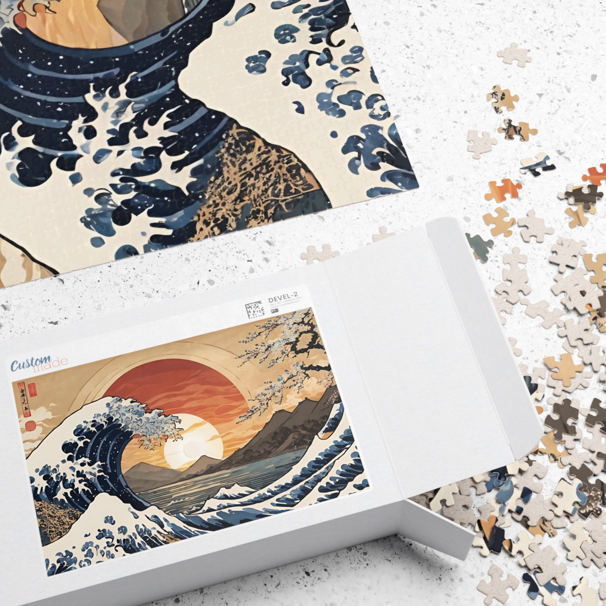 Ukiyo-e Big Wave Puzzle, Ukiyo-e Japanese Style Puzzle, Asian Style ...