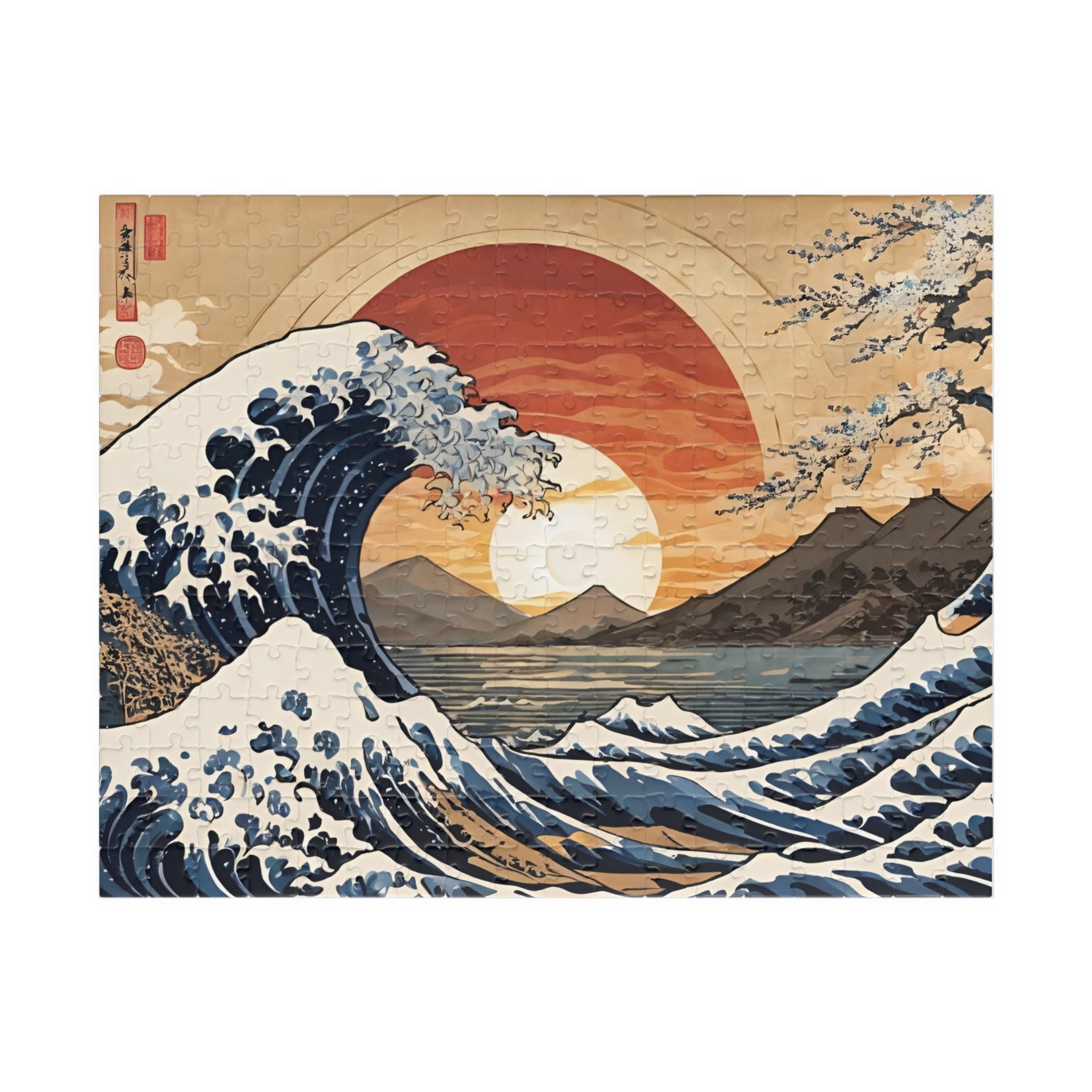Ukiyo-e Big Wave Puzzle, Ukiyo-e Japanese Style Puzzle, Asian Style ...