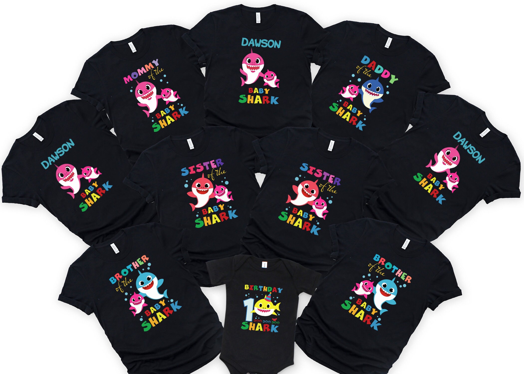 Personalized Baby Shark Birthday Family Shirt Funny Family - Etsy