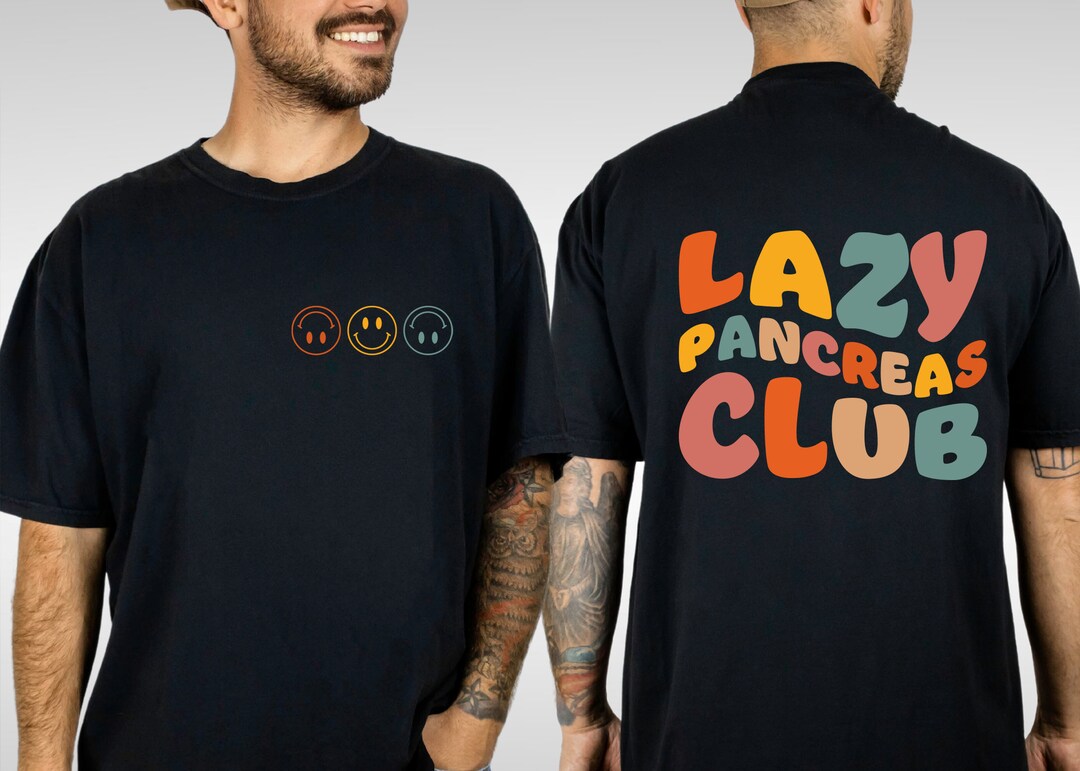 Comfort Color Groovy Lazy Pancreas Club Shirt, Shirt for Diabetics and ...