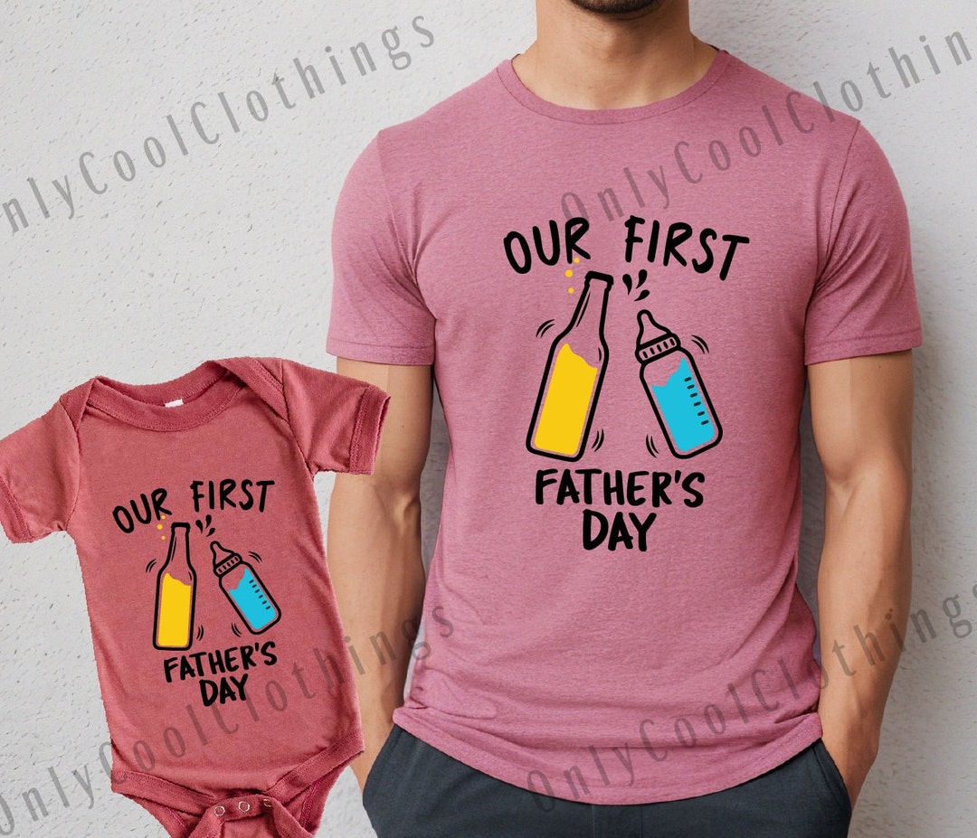 Our First Father's Day Shirts / First Fathers Day Matching Shirts Set ...