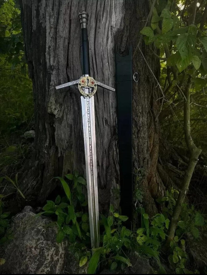 Black Witcher Sword With Scabbard, Geralt of Rivia Sword, the Witcher ...