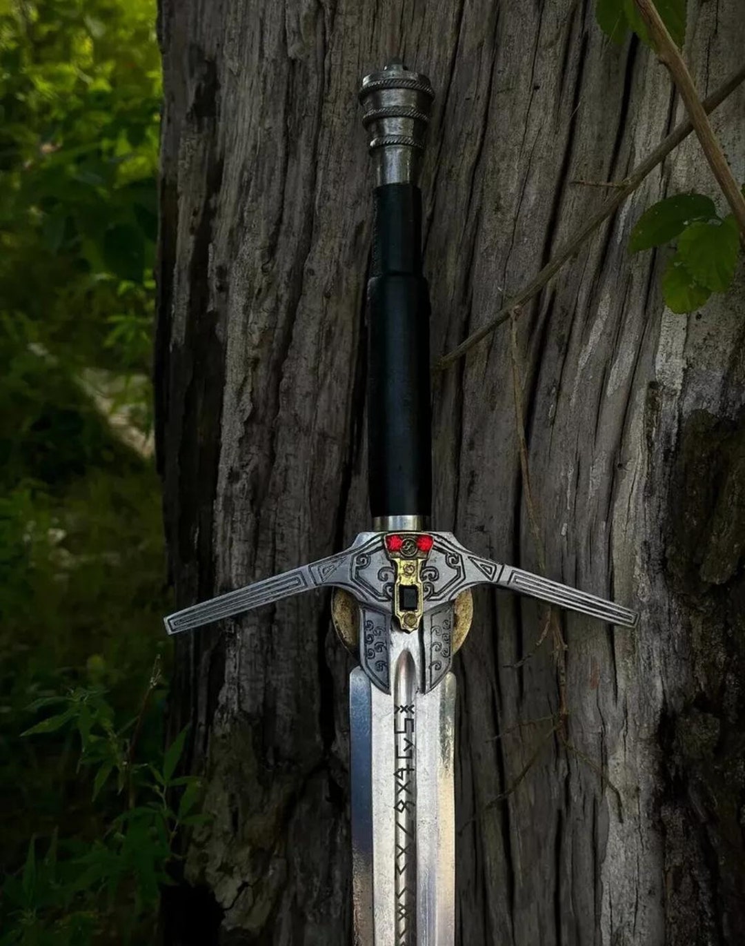 Black Witcher Sword With Scabbard, Geralt of Rivia Sword, the Witcher ...